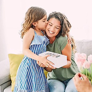 ABROML Mom Gifts Presents for Mom Birthday Gifts Mothers Day Gifts From Daughter, Son, Birthday Gifts for Mom, Valentines Day Gifts for Mom, 20oz Wine Tumbler with Rose Gold Mirror, Keychai (Style 1)