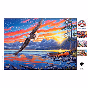 Buffalo Games - Darrel Bush - Spangled Sunset - 500 Piece Jigsaw Puzzle for Adults Challenging Puzzle Perfect for Game Nights - Finished Puzzle Size is 21.25 x 15.00