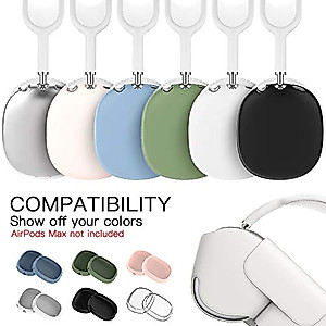 Tucana Silicone Earpads Full Cover Compatible for AirPods Max Headphones, Anti-Scratch Shock Protectors for AirPods Max, Ear Cushions