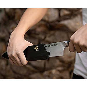 Professional 8" Chef Knife High Grade 1.4116 Stainless Steel. Ultra-premium G-10 fiberglass handle. Premium Wood Sheath INCLUDED!