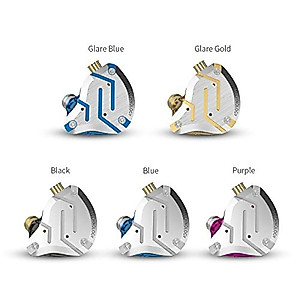 KZ ZS10 Pro 4BA+1DD 5 Driver in-Ear HiFi Metal Earphones with Stainless Steel Faceplate, 2 Pin Detachable Cable mids Vocal Earbuds zs10 pro kz (Gold,No mic)