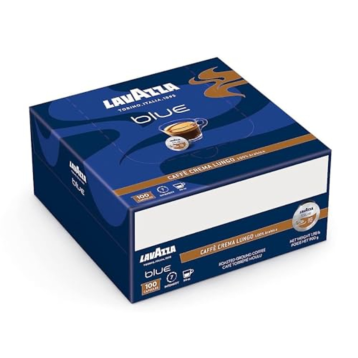 Lavazza BLUE Caffe Crema Lungo, 31.7 oz (Pack of 100)