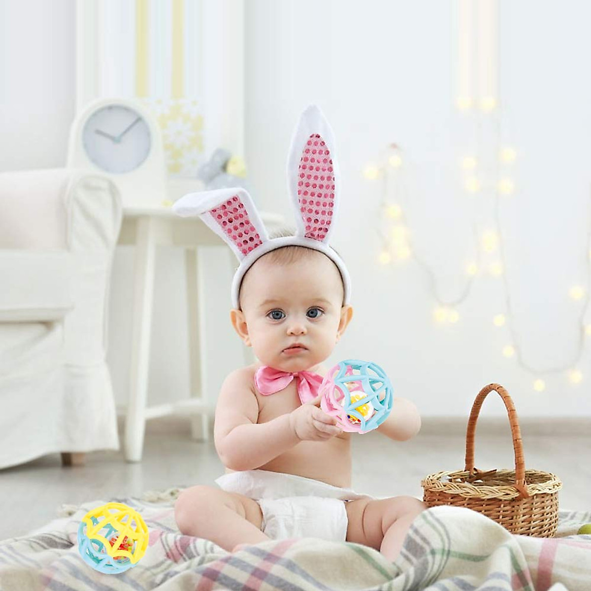 Play Ball Baby for Toddlers | 2 Outer Plus 2 Inner Balls | Rattles and Rolls for Double The Fun | Safe for Any Age