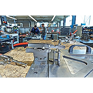 BESSEY STC-HV20 Horizontal Auto-Adjust Toggle Nickel Plated Clamp Vertical Flange, Silver