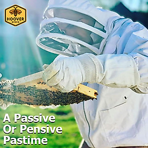 Hoover Hives 10 Frame Langstroth Beehive Dipped in 100% Beeswax Includes Wooden Frames & Waxed Foundations (2 Deep Boxes, 1 Medium Box)