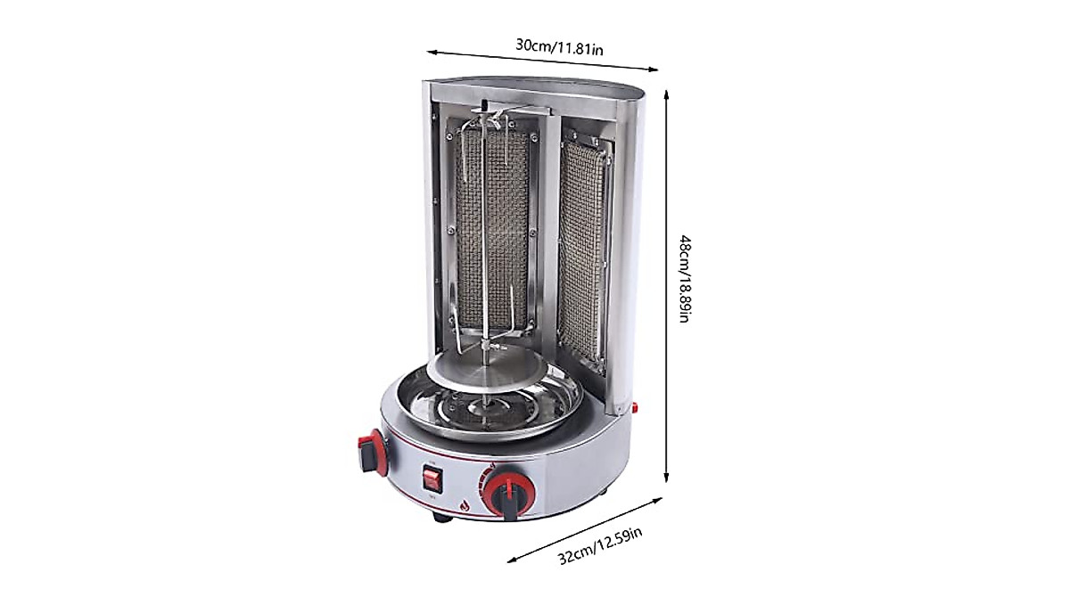 Commercial Vertical Gas Broiler - 3000W Kebab Grill