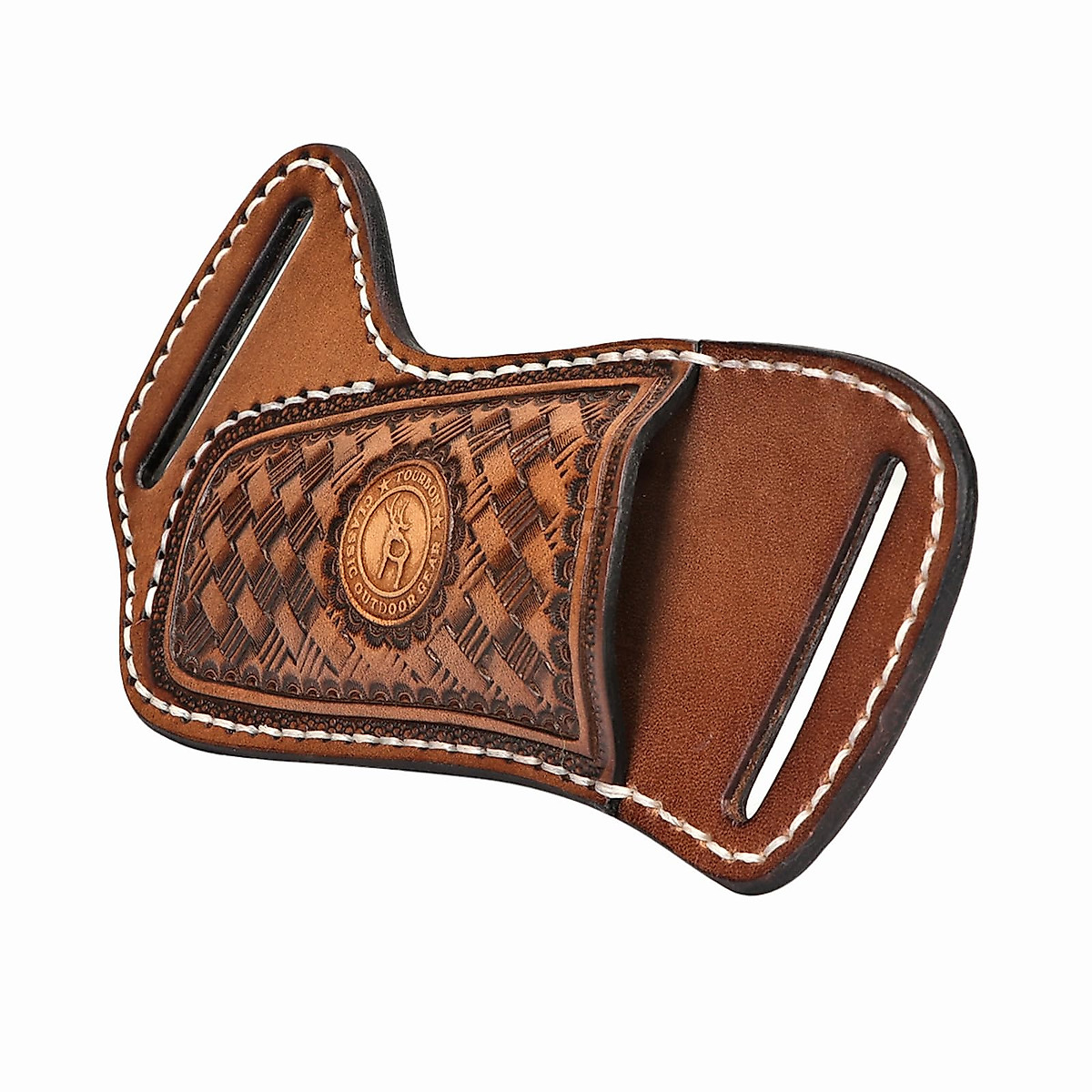 Tourbon Leather Pocket Knife Sheath for Belt Large Folding Knives Holder Carrier Case EDC Tools Holster