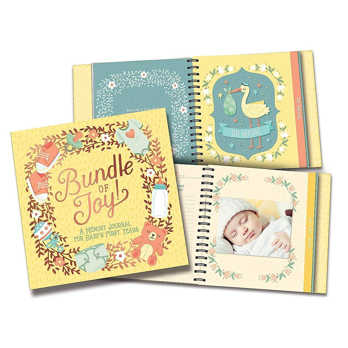 Studio Oh! Guided Pregnancy Journal Bump for Joy - 9" x 9" Bundled with Baby's First Years Guided Journal Bundle of Joy - 9" x 9"