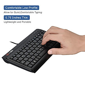 Super Mini Wired Keyboard, MCSaite Full Size 78 Keys Keypad Small Portable Fit with Professional or Industrial Use for Computer Laptop Mac Notebook
