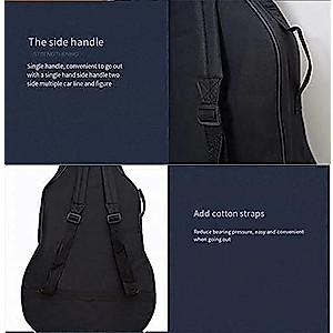 H&Z Simple 36 Inch Guitar Case Gig Bag Double Straps Oxford Fabric Thickening Soft Cover Waterproof Acoustic Classical Guitar Backpack (36 inch)