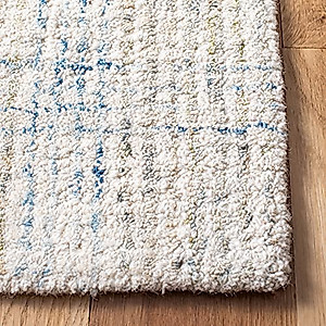 SAFAVIEH Abstract Collection 8' x 10' Ivory/Beige ABT656A Handmade Premium Wool Area Rug