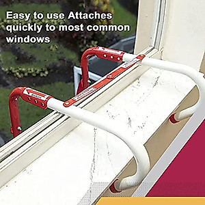 FGQCBBYC Emergency Fire Escape Ladder 4 Story Homes 32FT, Compact Safety Escape Ladder Rope with Wide Steps, Center Support & Anti-Slip Rungs for Indoor or Outdoor, Fast Deploy