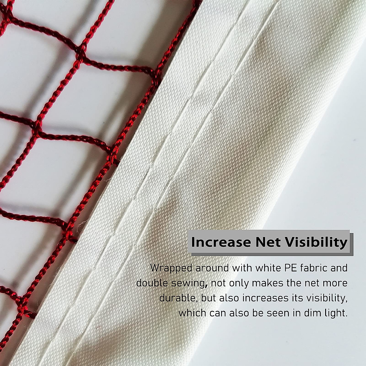 DOURR Badminton Tournament Net with Rope Cable (20 FT x 2.5 FT) (with Steel Rope Cable)