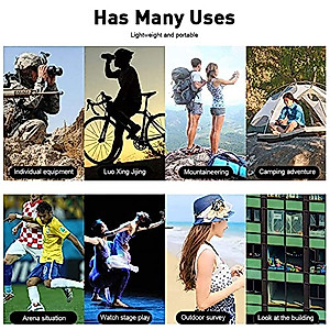 Binoculars 8x42 high-Power high-Definition Compact Birdwatching Hiking Life Waterproof BAK4 Prism FMC Lens Binoculars Low-Light Night Vision(White)