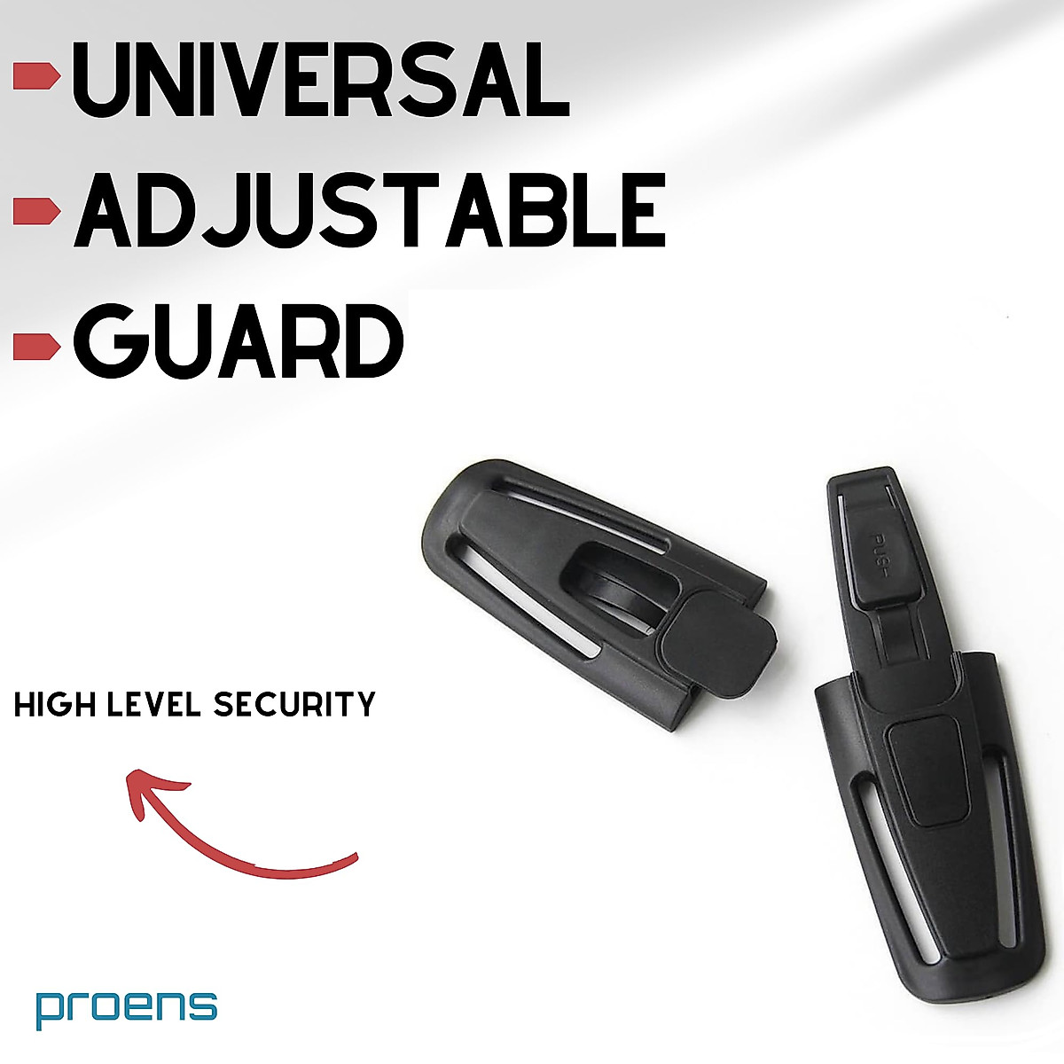 PROENS Car Seat Chest Harness Clip and Car Seat Safety Belt Clip Buckle Universal Replacement for Baby and Kids Trend, Adjustable Guard