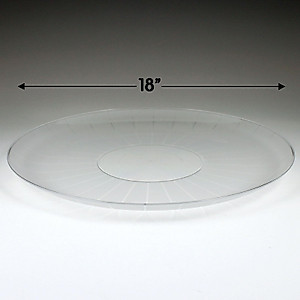 Maryland Plastics Catering Tray- 18" | Clear | Round | 1 Pc.