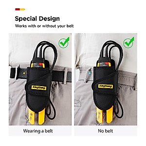 KingSung Hard Case Bundle with Tester Meter Holster Replacement for Fluke T5-1000/T5-600/T6-1000/T6-600/T+PRO Voltage Continuity,3D Molded Appearance and Real Machine Custom Lining