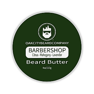 Oak City Beard Company - BarberShop - 4 Ounce - Beard Butter - Beard Conditioner - Citrus - Mahogany - Green Notes - Lavender