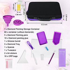 FRICHOM Diamond Art Kits for Adults, 60 Slots Diamond Painting Accessories and Art Kits.