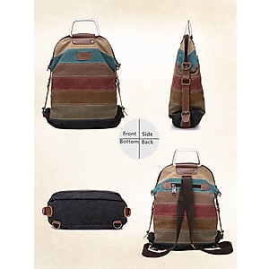 Canvas Shoulder Bags Hobo Handbags Purse Multicolor Patchwork Casual Messenger Bag Top Handle Tote Crossbody Bags for Women (CS1142)