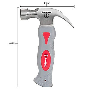 GreatNeck 79001 Mini Claw Hammer 8 Oz, Mini Hammer for At-Home Repairs, Tack Hammer, Small Hammer for Picture Hanging, Crafts, and More
