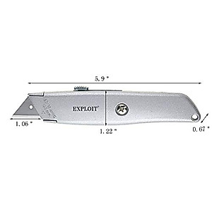 FixtureDisplays® Metal Utility Retractable Cutter Heavy Duty Metal Box Cutter Sharp Tool Carve Cut 15047-2PK-NEW-NF