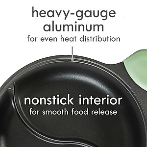 Kenmore Theodore 6.5 QT Cast Aluminum Everyday Pan Hot Pot W/Dividers, Nonstick Interior, and Lid