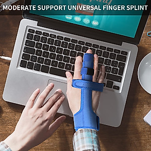 Finger Splint Trigger, Medical Grade Aluminum Brace Support Guard Splints for Straightening Broken Fingers, Injuries, Arthritis, Trigger Finger, Dislocation Pain Relief(11*9.8inch/25*28.5cm)