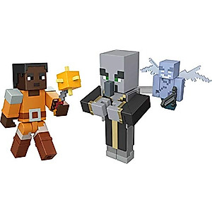 Minecraft Dungeons 3.25" Figures 2-Pk Battle Figures, Great for Playing, Trading, and Collecting, Action and Battle Toy for Boys and Girls Age 6 and Older