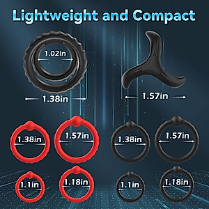 Silicone Penis Ring Set Sex Toys for Men, Amortoy 10 PCS Men’s Cock Rings Penis Sleeve Shaft for Erection Enhancing, Soft Stretchy Male Sex Toys, Adult Toys for Couples Pleasure