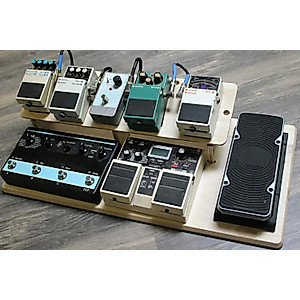 Guitar Effects Pedal Board Wood 2-Tier Platform Stand