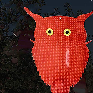 2PCS Owl-Shaped Reflectors Hanging Reflective Scarecrow Woodpecker Deterrent for House Windows Gardens