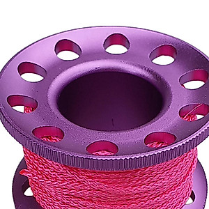 LEIPUPA Scuba Diving Finger Reel Spool with 10m Line and Clip for Underwater Divers - Purple