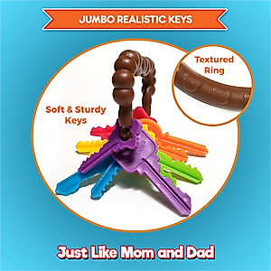 Baby Keys Montessori Toys For Toddlers - Toy Keys, Matching Toddler Games, Learning Toys For 2 Year Olds - Real Keys, Pretend Play Toys and Sensory Toys For Autistic Children with Activity eBook