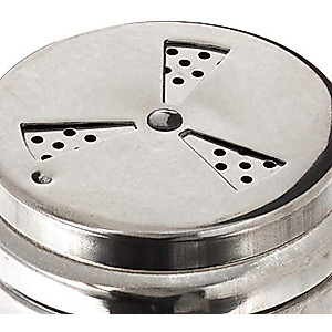 Elizabeth Karmel’s Adjustable Dry Rub Shaker with Holes for Medium and Coarse Grind Seasonings, Stainless Steel, 1-Cup Capacity