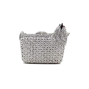Puppy Evening Bag Luxury Diamond Crystal Clutch Bling Dazzling Purse Party Date Handbag Special Wallet