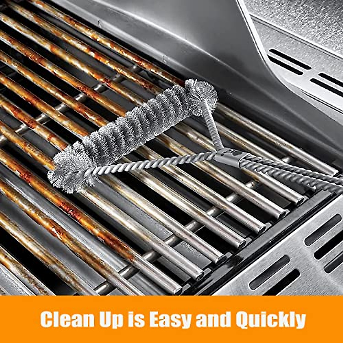 Hisencn 16 7/8" Grill Grates Replacement for Charbroil 463436213, 463436214, 463436215, 463420508, 463440109, 463441312, 463441514, Thermos 461442114, Stainless Steel Cooking Grate, G432-1800-W1