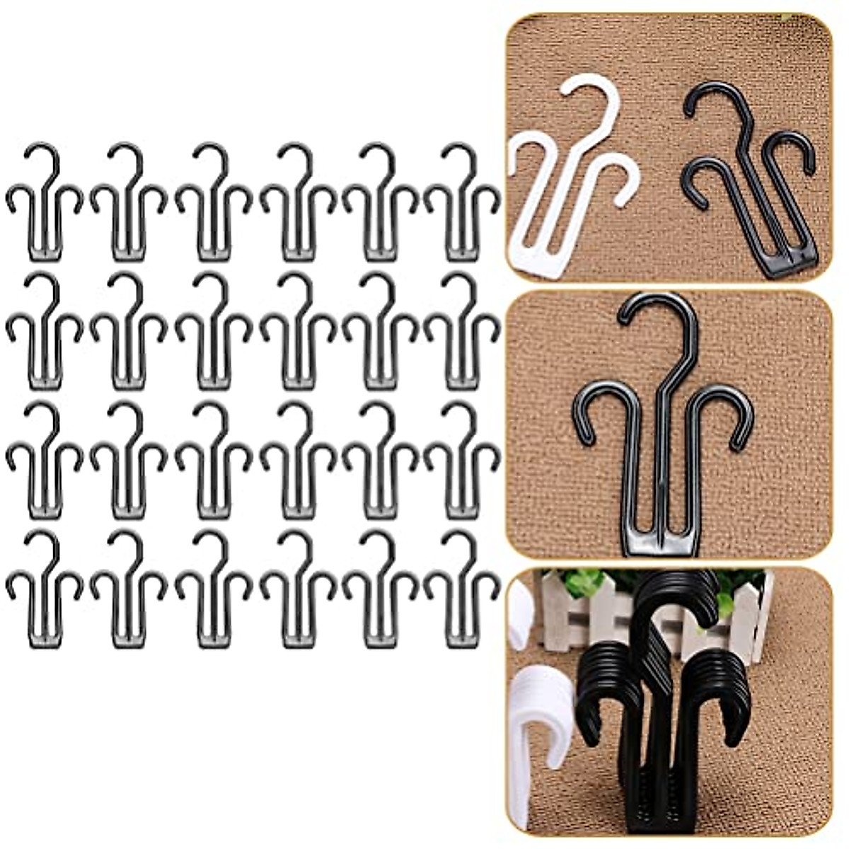 LIOOBO Sneaker Rack Bike Shoe Holder Drying Rack: 24pcs Plastic Cycle Shoe Hanger Towel Hooks Double Hooks Hanging Shoe Organizers Sneaker Shelf