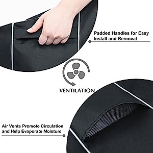 Coditure Outdoor Furniture Cover Waterproof for Sofa, Patio Loveseat Covers Fits up to 54 x 38 x 35 inches, Black