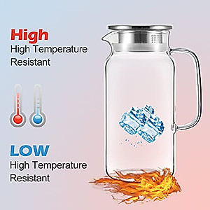 Seal Glass Pitcher With Lid - Great for Homemade Juice & Cold Tea or for Glass Milk Bottle lids (Large)