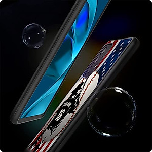 Personalized Baseball Player Name Number America Flag Design Rubber Cover Phone Case for Samsung Galaxy A53 5G/A03S/A02S/A10E/A12/A13/A32/A33/A42/A51/A52/A71 Custom Baseball Phone case