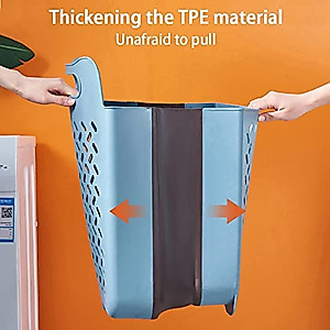 WMGoods Laundry Basket, Portable Laundry Basket Plastic, Collapsible Laundry Baskets, Large Basket, Storage Basket, Home Wall Mounted Laundry Basket, Laundry Organizer, Suitable for Bedroom, Bathroom