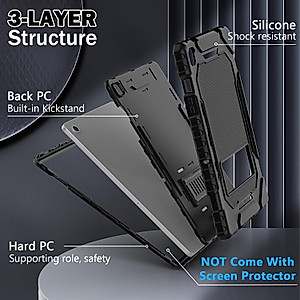 Grifobes for Samsung Galaxy Tab A9 Plus 11 Inch 2023 Cases, Heavy Duty Shockproof Rugged Cover for New Samsung Tablet A9+ 11" Case (SM-X210/X216/X218) with Kickstand for Kids Men, Black