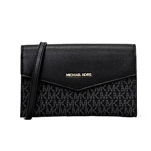 Michael Kors Charlotte Large 3-in-1 Tote Crossbody Handbag Leather (Black)