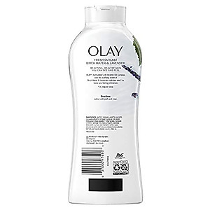 Olay Fresh Outlast Purifying Birch & Lavender Body Wash 22 Fl Oz (Pack of 4)