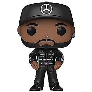 POP Racing: Formula One - Lewis Hamilton (AMG Petronas) Funko Vinyl Figure (Bundled with Compatible Box Protector Case), Multicolor, 3.75 inches