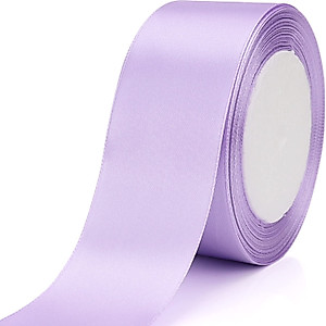 Nsilu 25 Yards 1-1/2 inches Wide Satin Ribbon Suitable for Wedding, Party and Gift Box Packaging Ribbon (Light Purple, 1-1/2")