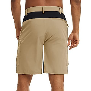 TACVASEN Men's Quick Dry Shorts Casual Khaki Shorts Men Cargo Mens Hiking Shorts Size 38 Mens Cargo Shorts Relaxed fit