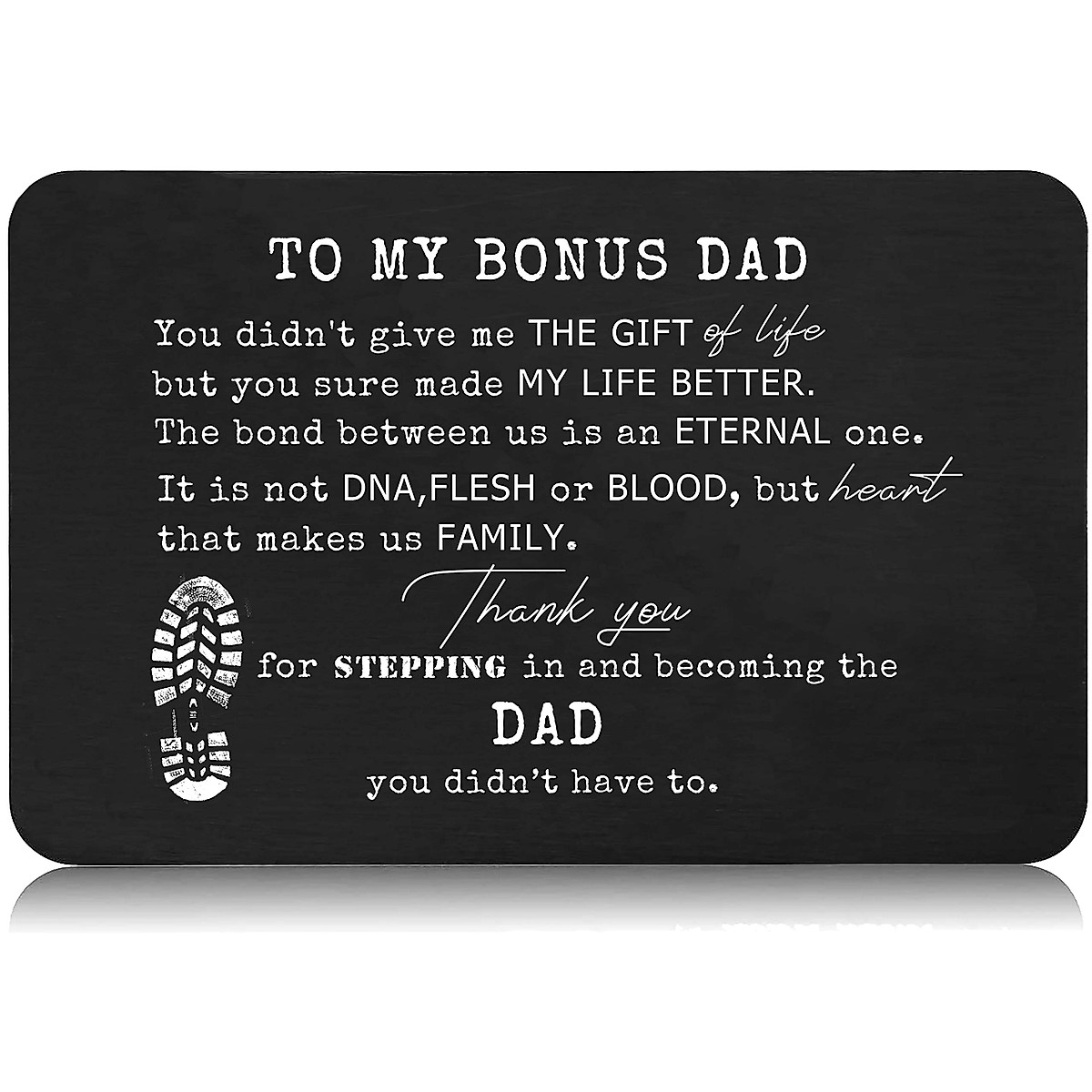 2024 Christmas Gifts for Stepdad Gift-Bonus Dad Appreciation Gifts from Daughter Son-Stepfather Gifts-Birthday Father's Day Gifts-You Didn't Give Me the Gift of Life-Wallet Insert Decor-Wallet Card