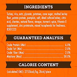 Zukes Mini Naturals Dog Training Treats for Dogs, Pet Treats Made with Real Turkey and Pumpkin, 5 oz. Resealable Pouch - 5 oz. Bag